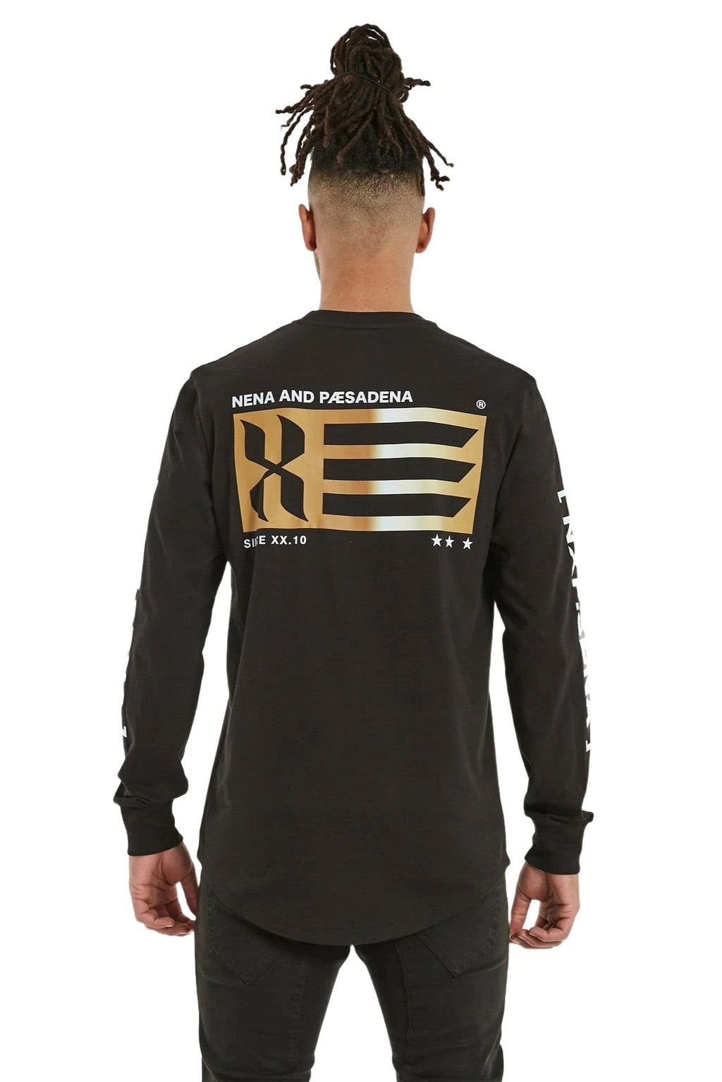 Nena And Pasadena - NXP Attack Mode Cape Back Long Sleeve Tee - Jet Bl ...