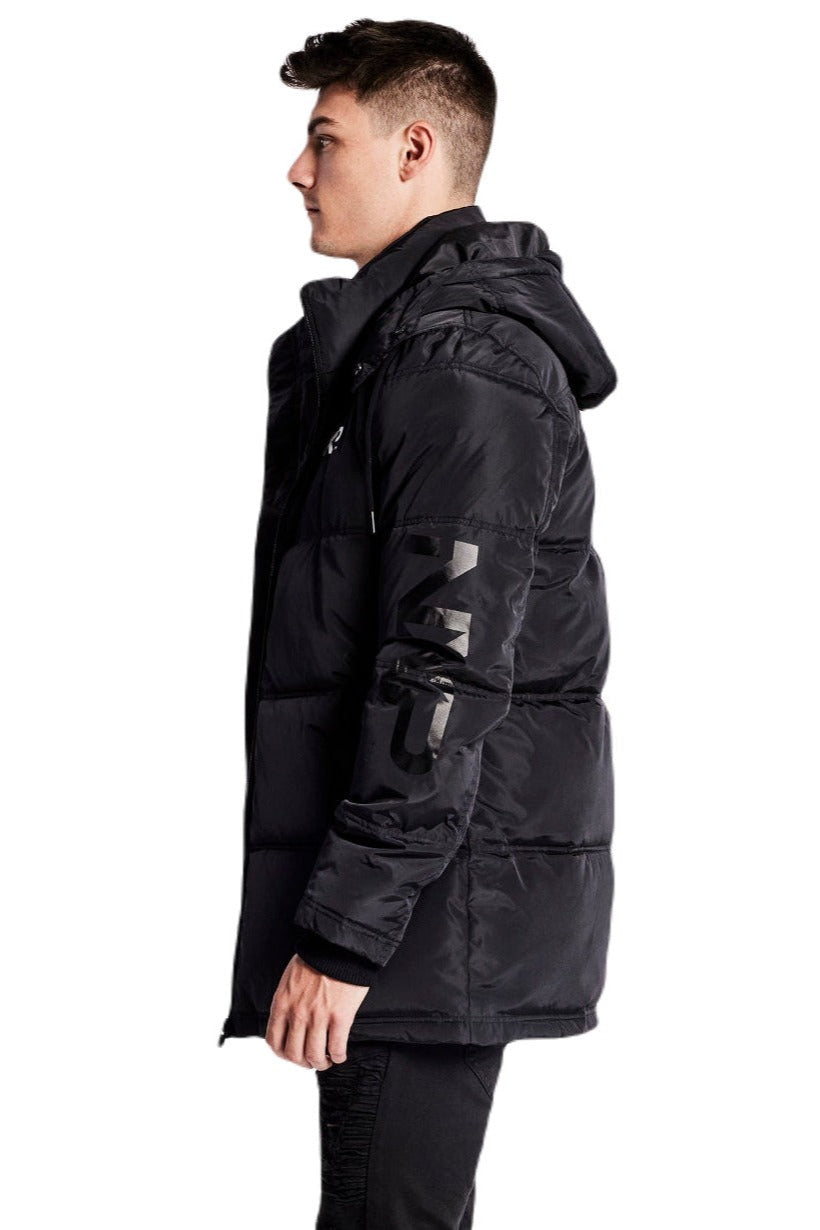 Nena And Pasadena - NXP Paramount Long Line Puffer Jacket - Jet Black ...