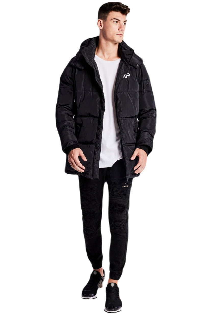 Nena And Pasadena - NXP Paramount Long Line Puffer Jacket - Jet Black ...